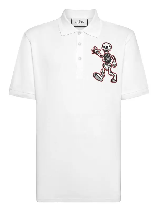 Philipp Plein Skully Gang Polo Shirt - White