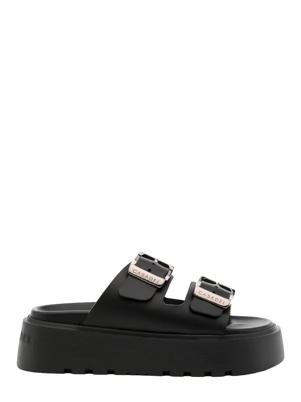 Casadei Florence Double-strap Sandals - Black