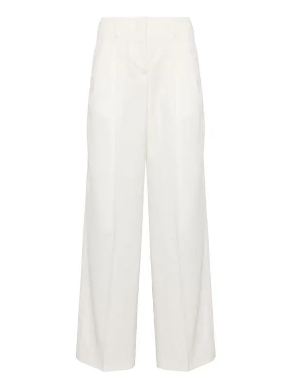 GOLDEN GOOSE Pleated Wide-leg Trousers - Neutrals