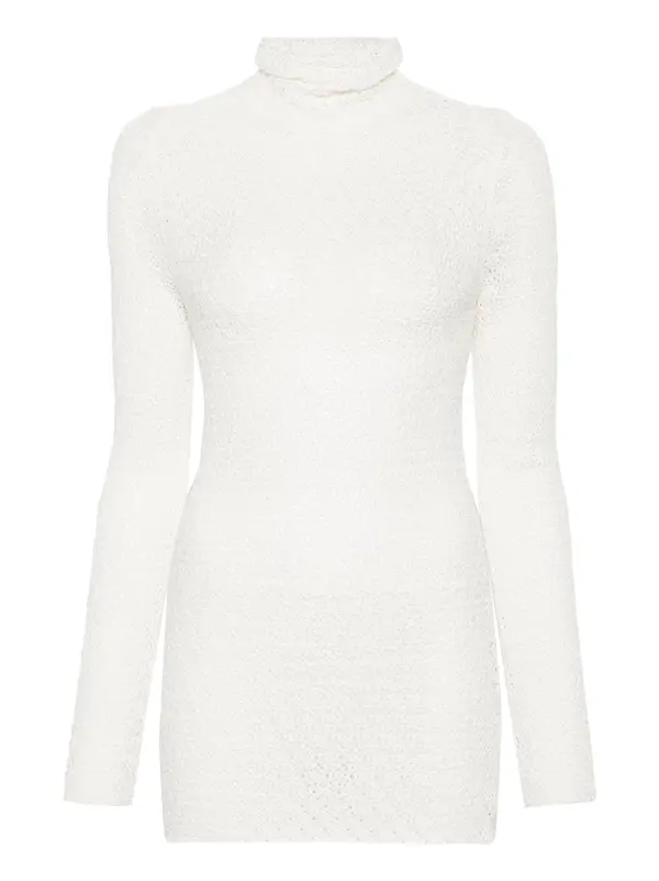 TOTEME High-neck Crochet-knit Jumper - Neutrals