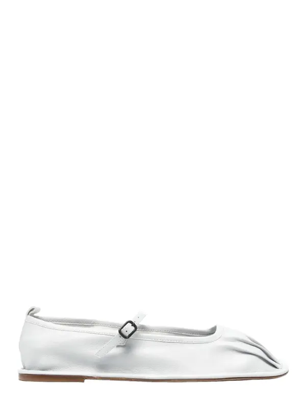 Hereu Dansa Leather Ballerina Shoes - Grey