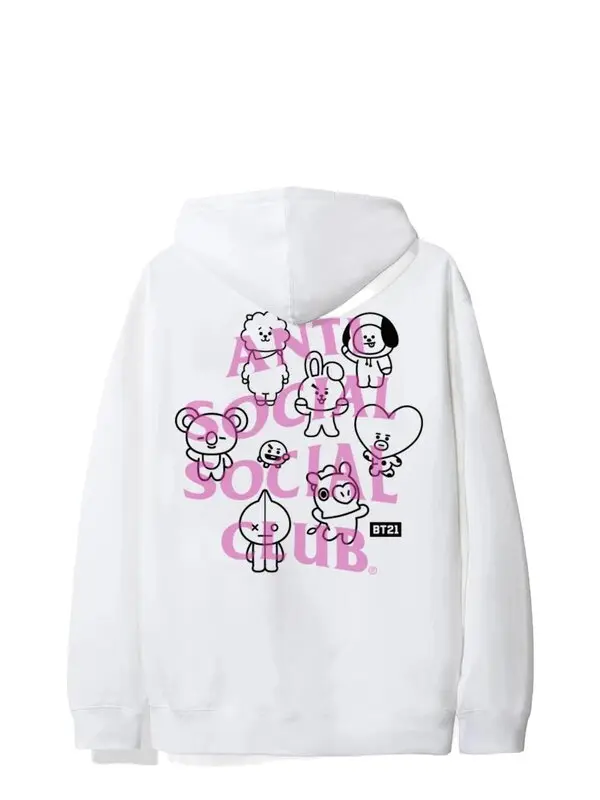 ANTI SOCIAL SOCIAL CLUB X Bt21 Traceable Hoodie - White