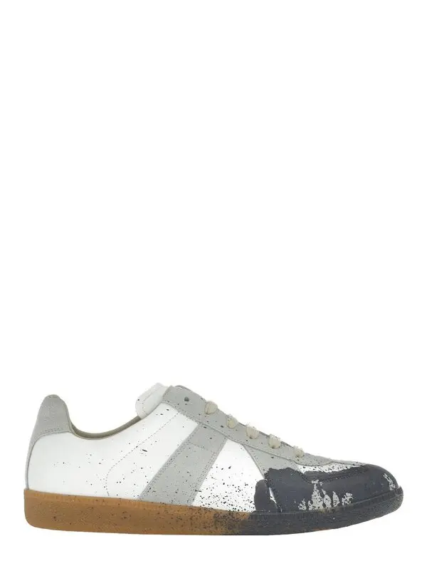 MAISON MARGIELA Paint Replica German Army Trainer - White/pewter