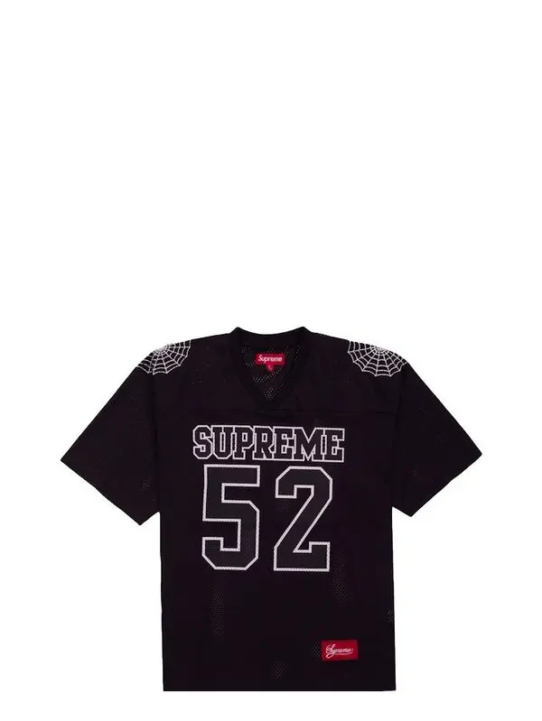 Supreme Spiderweb Football Jersey - Black