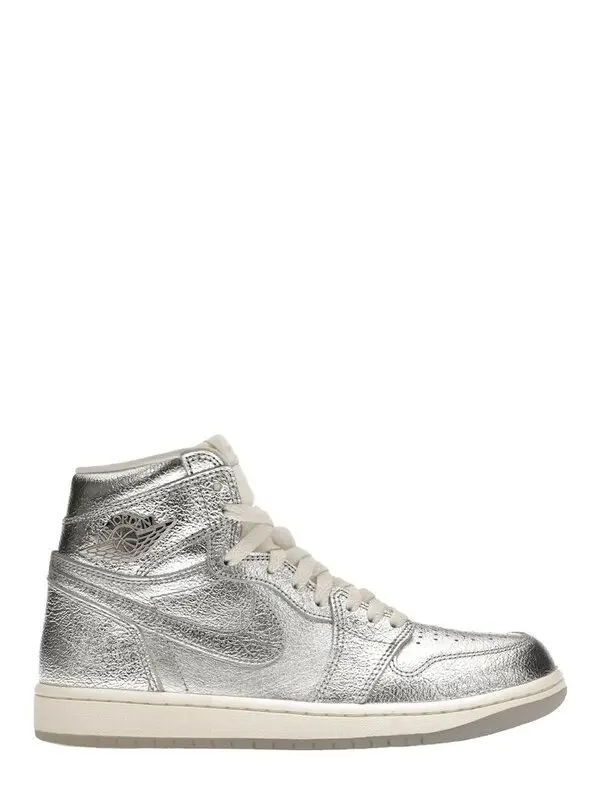 JORDAN 1 Retro High Og Chrome Sneakers - Metallic Silver/photon Dust/sail
