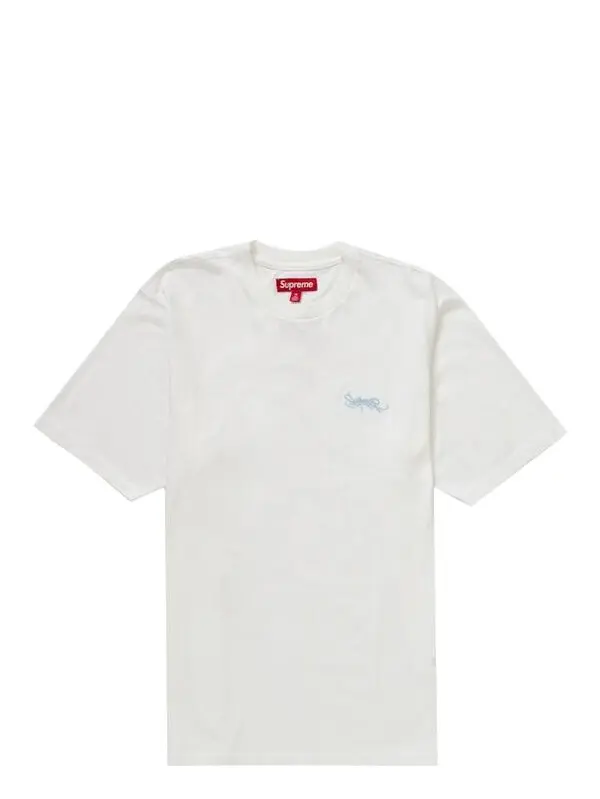 Supreme Washed Tag Short Sleeve Top - White