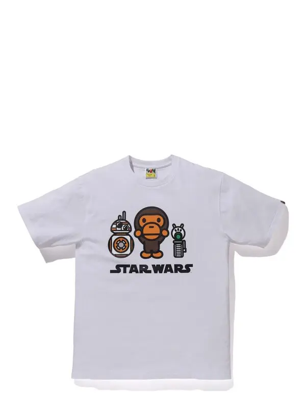 A BATHING APE X Star Wars Bb8 & Do Tee Shirt - White
