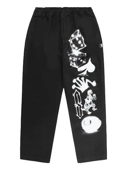 StÜssy Airbrush Icon Beach Pant - Black