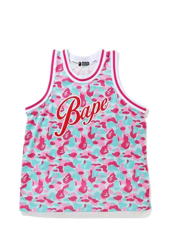 A BATHING APE Store Miami Basketball Tank Top - Pink/blue