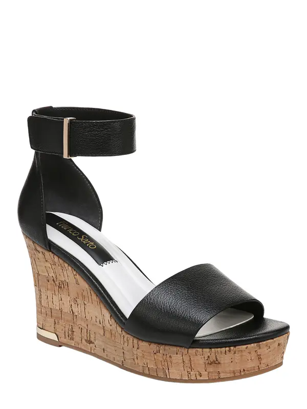 Franco Sarto Clemens Platform Wedge Sandal - Black