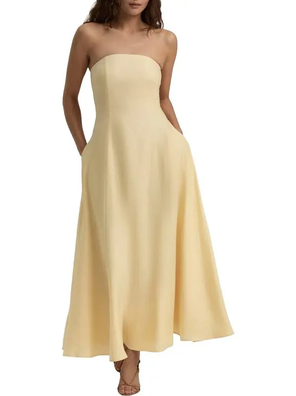 FAVORITE DAUGHTER Strapless Maxi Dress - Moonbeam