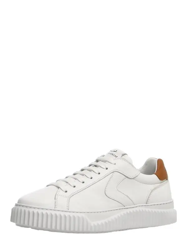 VOILE BLANCHE Lipari Low Top Sneaker - White/tobacco