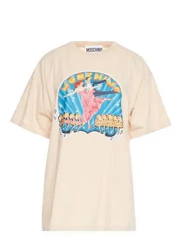 Moschino Printed Jersey T-shirt - Beige