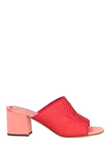Etro Embroidered Slide Sandals - Red