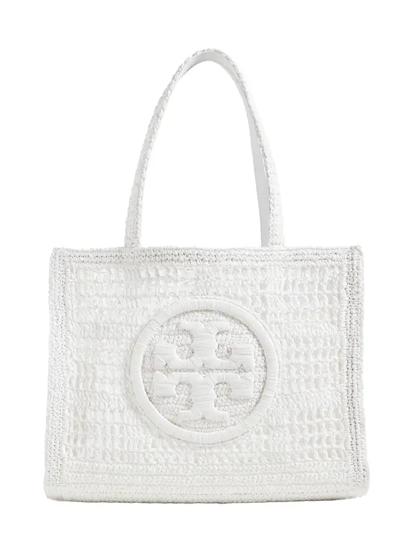Tory Burch Ella Hand Crocheted Small Tote - White