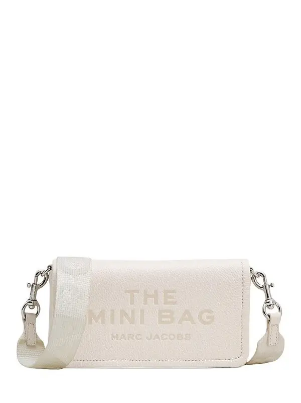 Marc Jacobs The Mini Bag Leather Crossbody - Cotton/nickel