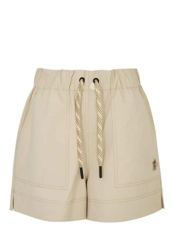 Moncler Logo Shell Shorts - Beige