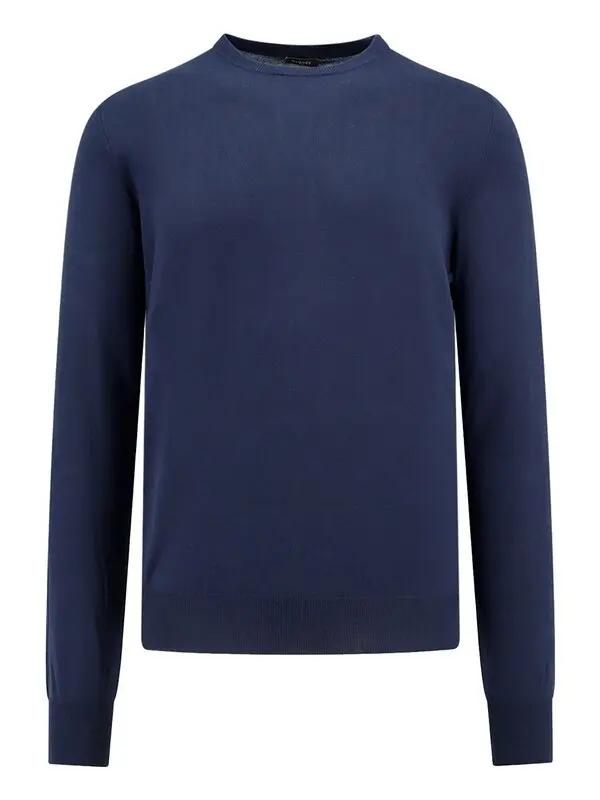 NUGNES 1920 Regular Fit Cotton Sweater - Blue