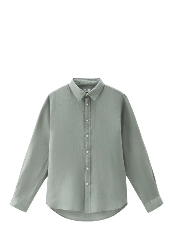 Woolrich Linen Button-down Shirt - Green