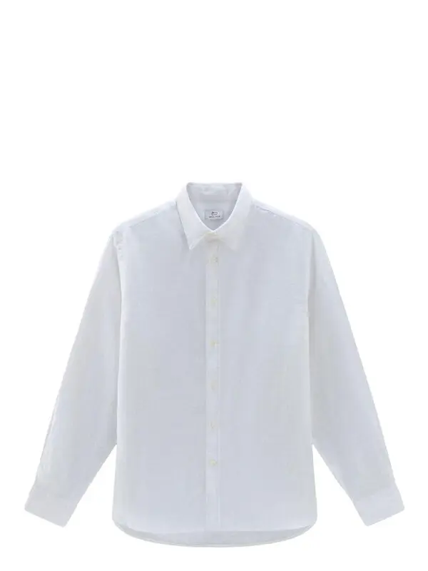 Woolrich Point-collar Linen Shirt - White