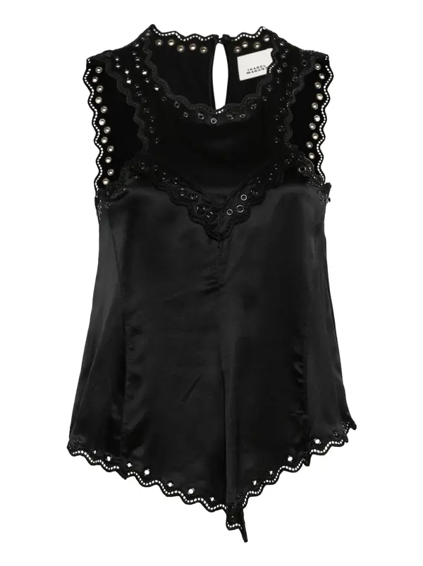 Isabel Marant Amaya Silk Top - Black