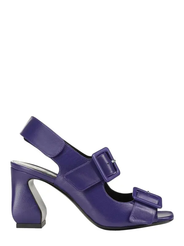 SERGIO ROSSI 90mm Leather Sandals - Purple