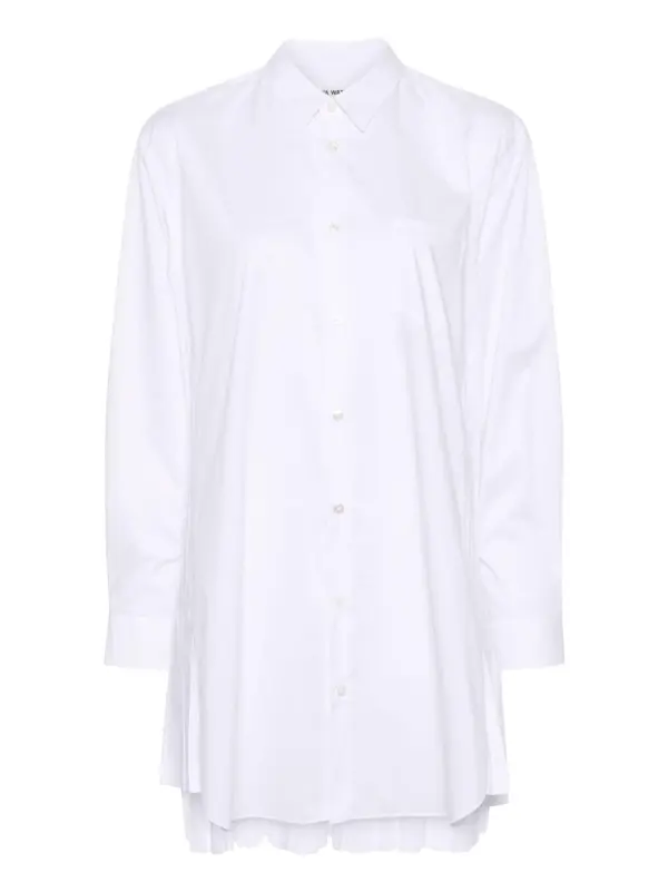 Junya Watanabe Plissé Poplin Shirt - White