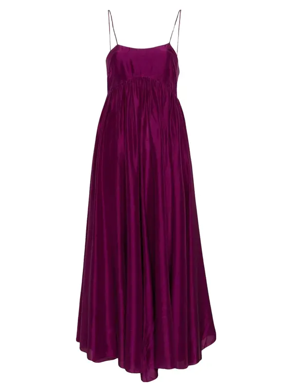 FORTE_FORTE Empire-line Maxi Dress - Purple