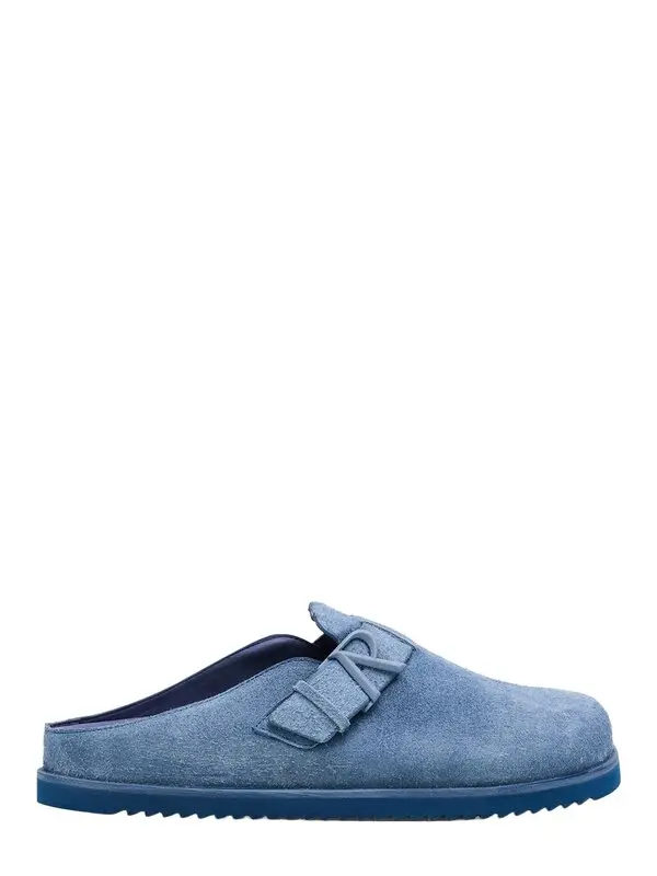 REPRESENT Initial Buckle Suede Mules - Blue
