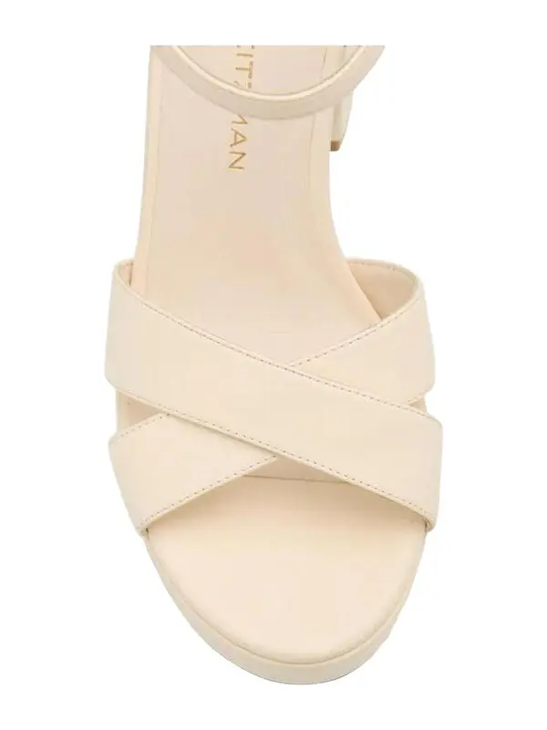 STUART WEITZMAN Dayna Leather Platform Sandals - Seashell