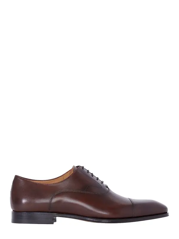 PAUL STUART Hark Leather Oxfords - Brown