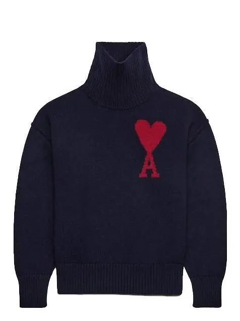 Ami De Coeur Sweater - Night Blue/red