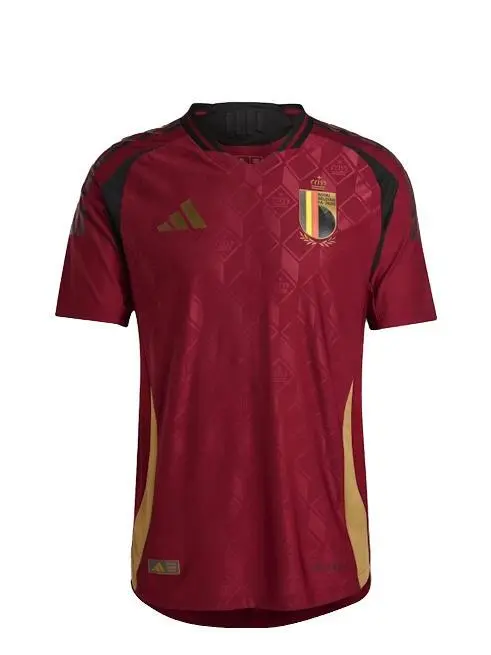 Adidas Belgium 2024 Home Authentic Jersey - Team Coll Burgundy