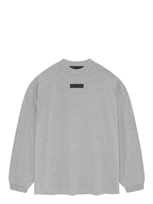 Fear Of God Essentials Longsleeve Tee Shirt - Light Heather Grey