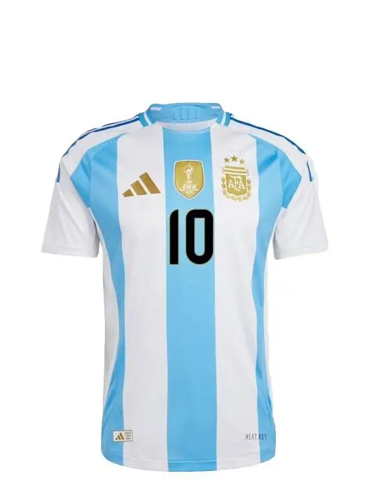 Adidas Argentina 2024 Messi Home Authentic Jersey - White/blue Burst