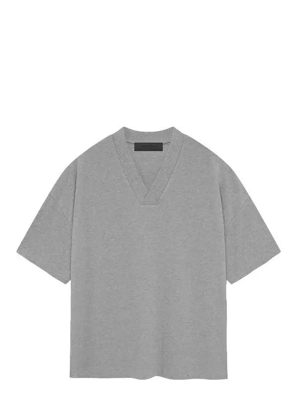 Fear Of God Essentials Vneck Tee Shirt - Dark Heather Oatmeal