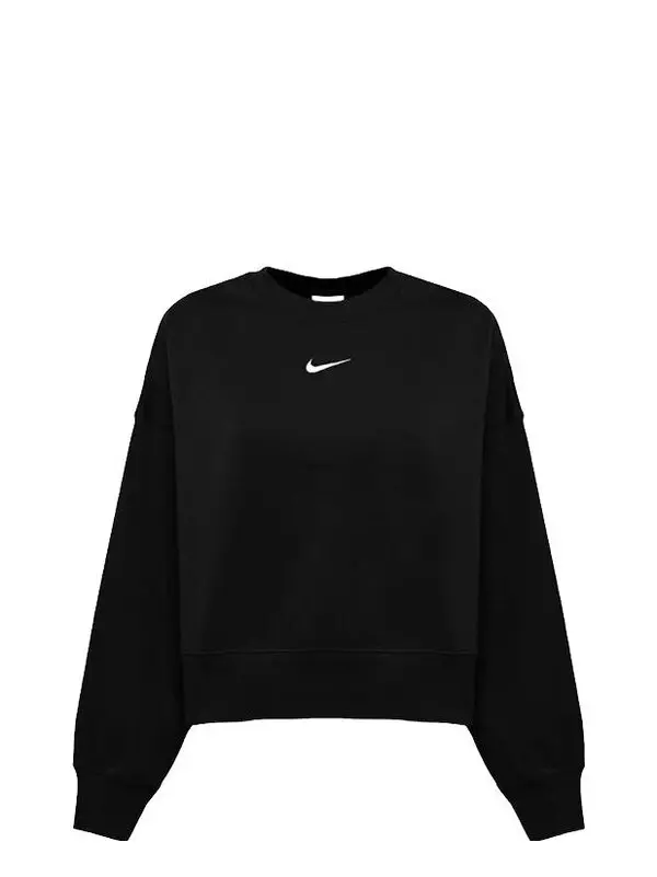 Nike Phoenix Fleece Oversized Crew Sweatshirt - Black/sail