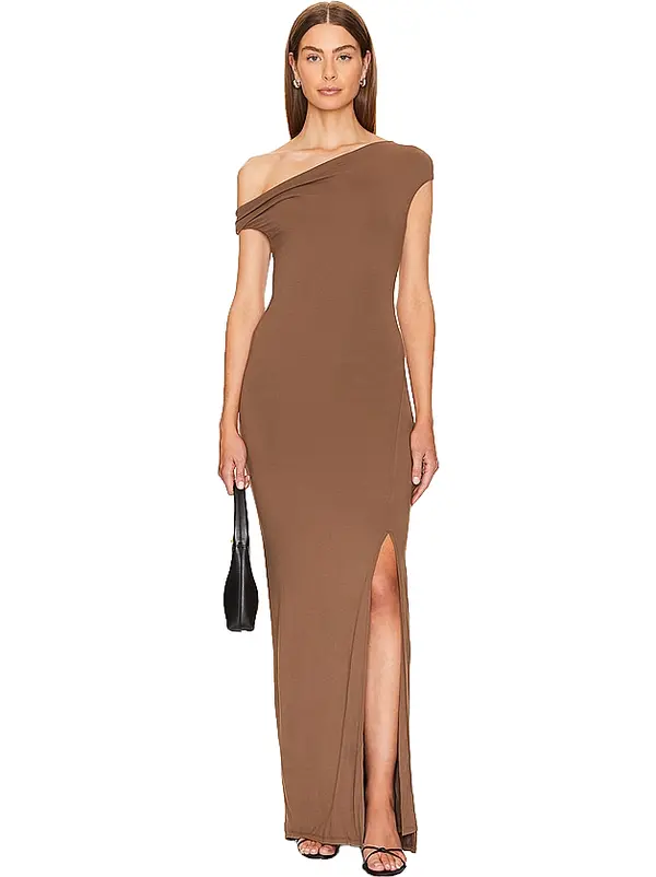 Rue Sophie Arlette Twist Dress - Brown