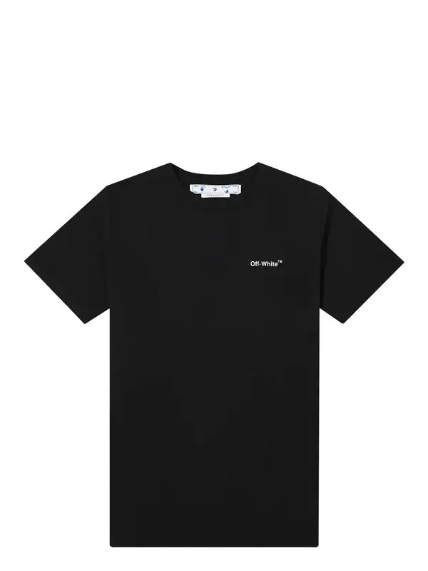 Off-White Wave Diag Slim Tee /white - Black