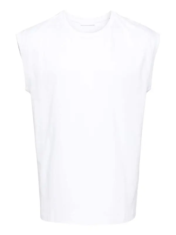Helmut Lang Logo-print Sleeveless T-shirt - White