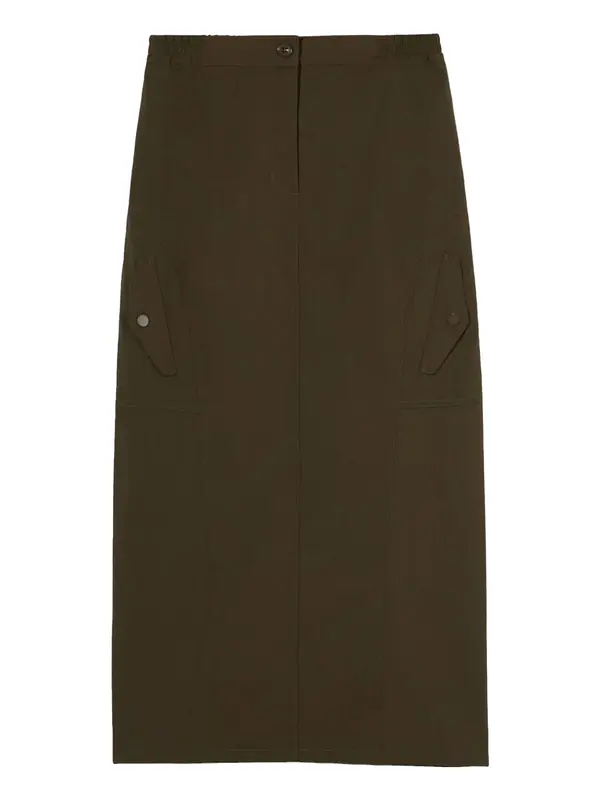 B+AB High-waisted Cargo Midi Skirt - Green
