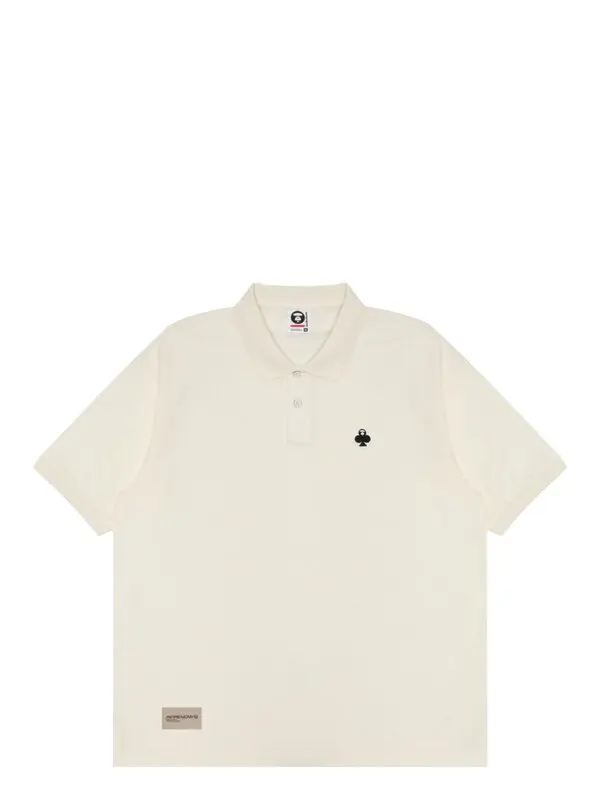 AAPE BY *A BATHING APE® Logo-appliquéd Cotton Polo Shirt - White