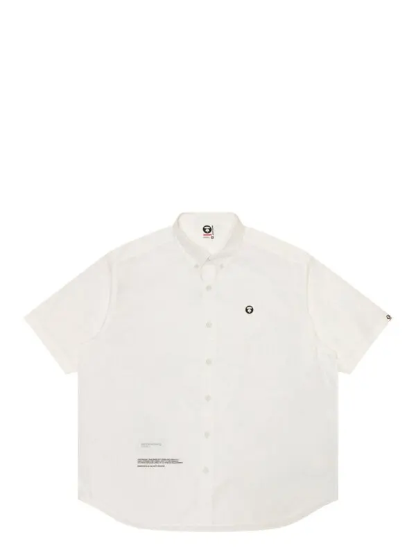 AAPE BY *A BATHING APE® Logo-appliqué Cotton Shirt - White