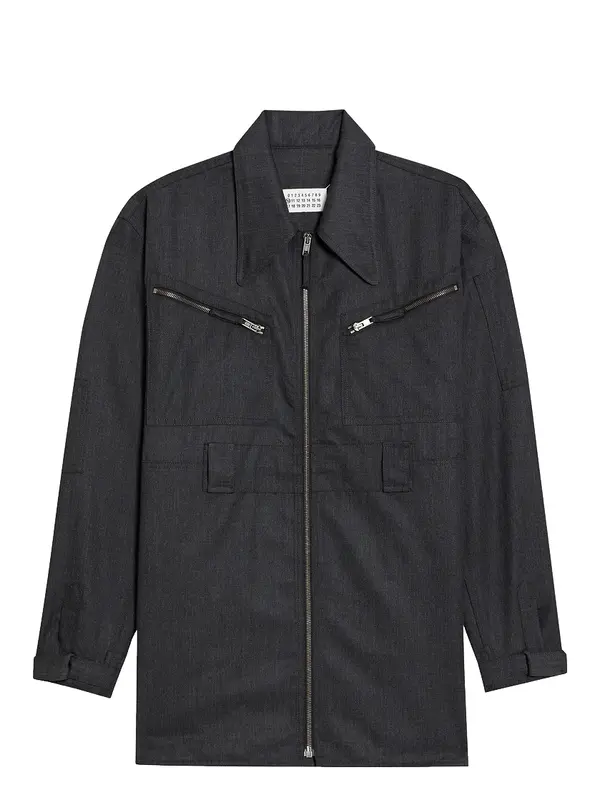 MAISON MARGIELA Wool-twill Jacket - Anthracite
