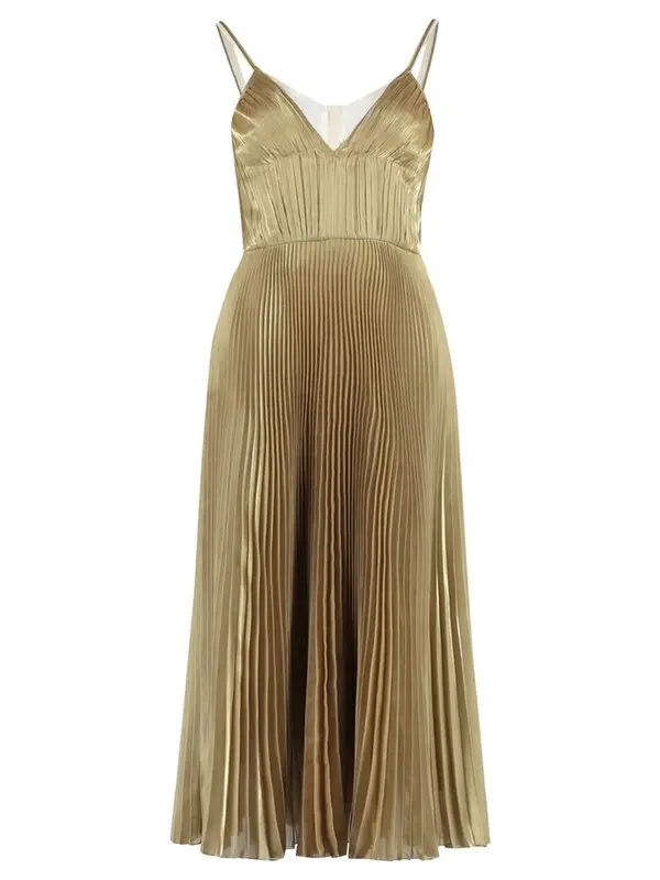 Prada Sleeveless Midi Dress - Gold