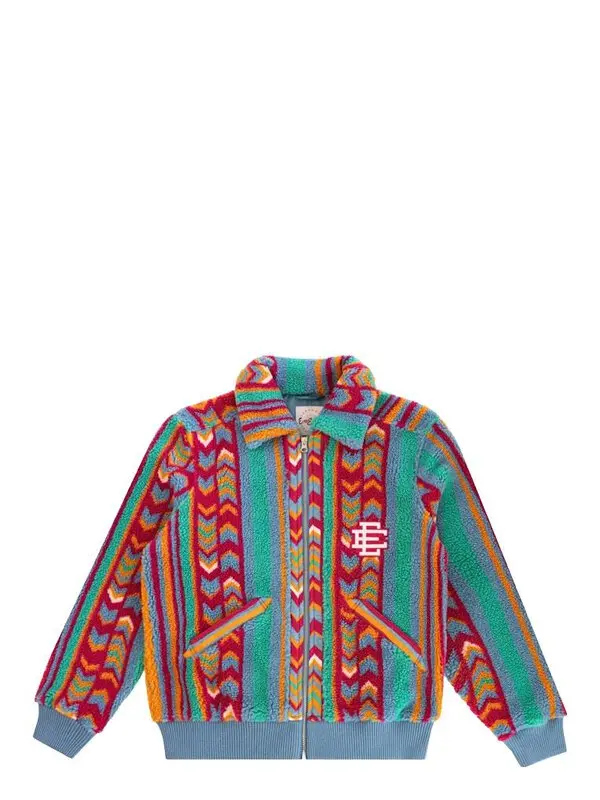 ERIC EMANUEL Ee High Pile Fleece - Teal/red