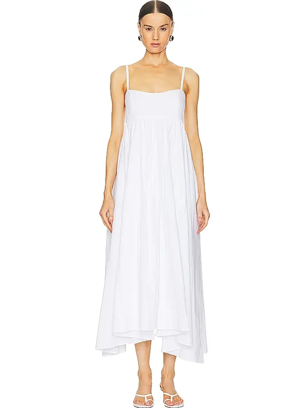 AZLEE Rachel Midi Dress - White