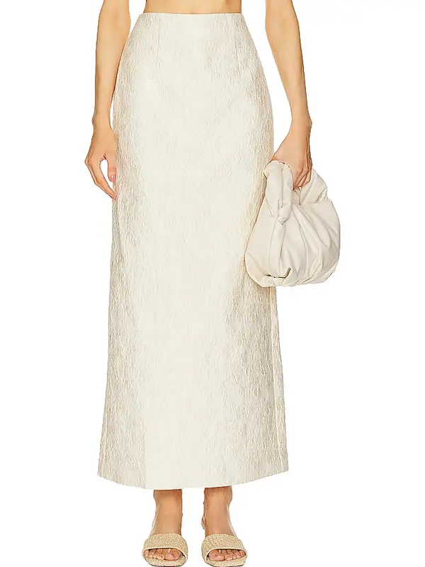 Clea Morgan Skirt - Cream Jacquard
