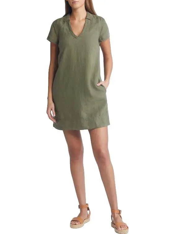 Tommy Bahama Two Palms Linen Shift Dress - Tea Leaf