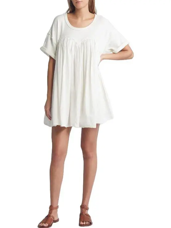 Free People Catalina Mixed Media Mini Dress - Ivory